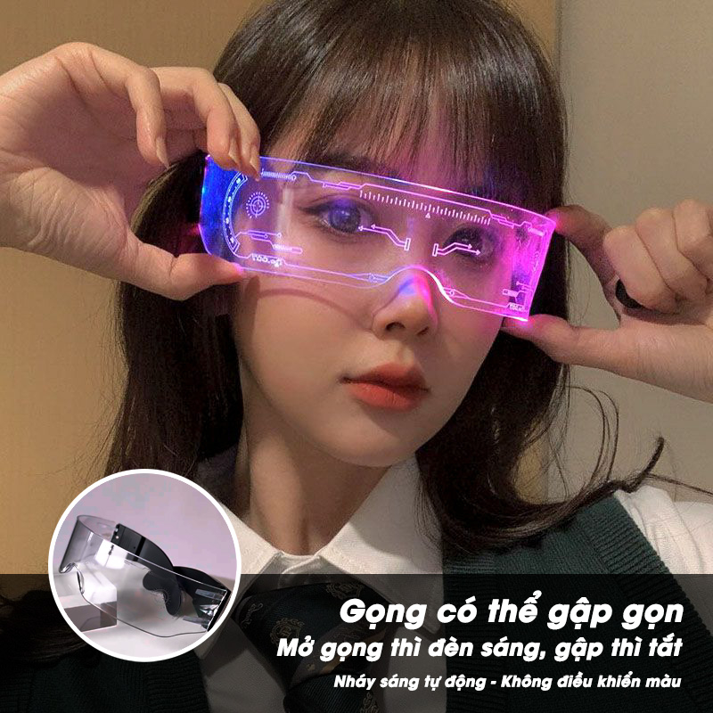 Kính Viễn tưởng trong suốt phát sáng Kính đèn LED chuyển nhiều màu trong 1 độc đáo dạo phố đi ...