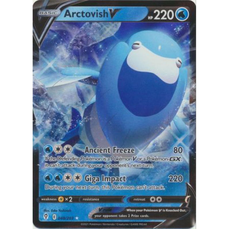 Thẻ pokemon Arctovish V - 048/203 - Ultra Rare Sword & Shield: Evolving ...