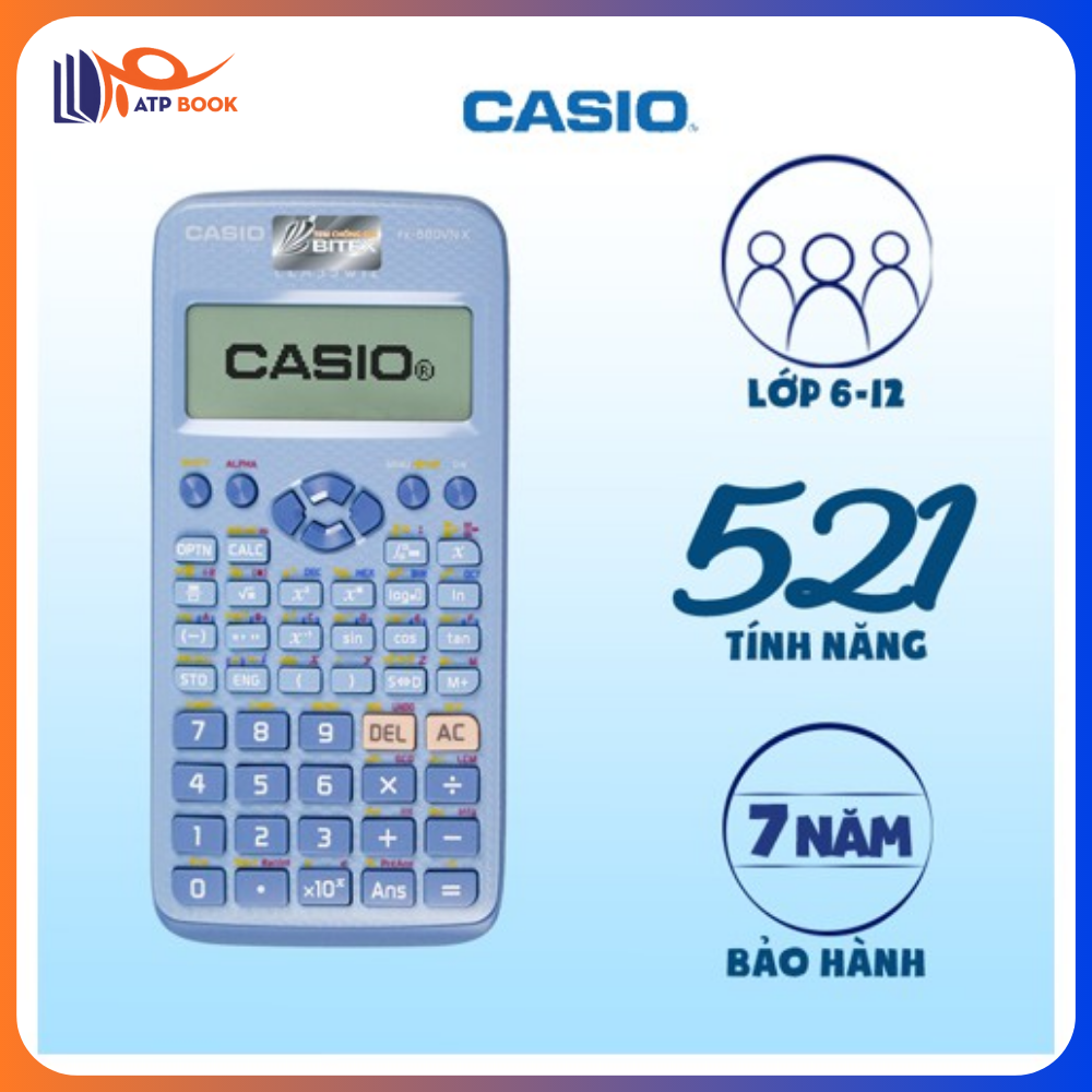 Máy tính Casio FX 580VN X (Casio 580) màu xanh - QR Code - Bảo hành 7 ...