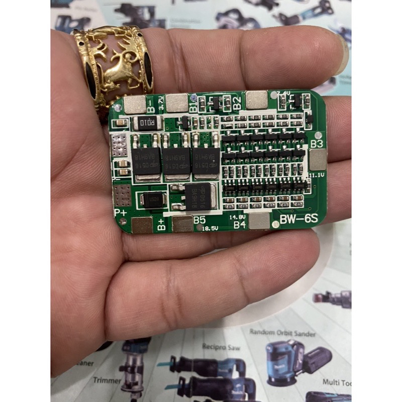 Mạch 6S 24V 15A, sạc và bảo vệ pin Li-ion 3.7V, 6 cell nối tiếp ...