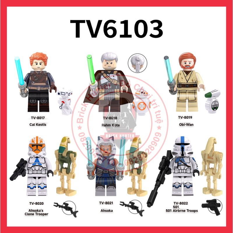 TV6103 Star Wars minifigures mô hình lắp ráp các nhân vật Jedi lính ...