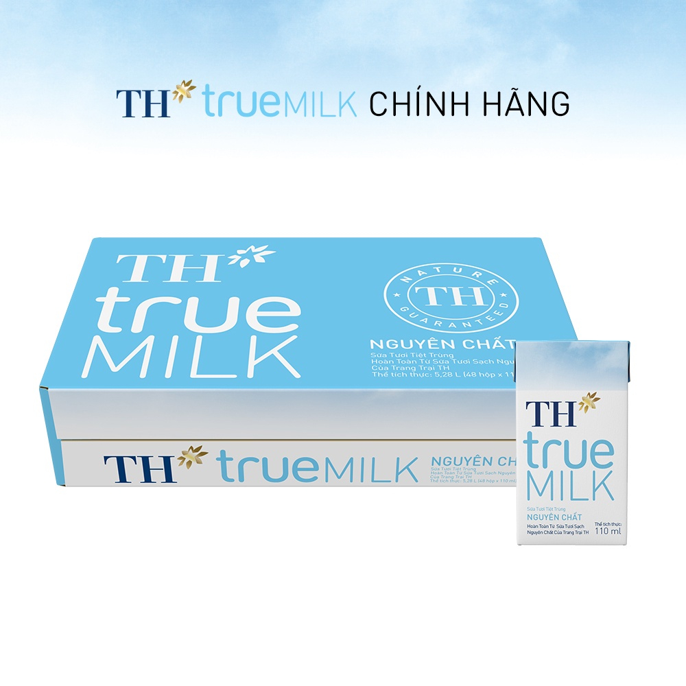 Thùng 48 Hộp Sữa Tươi Tiệt Trùng Th True Milk Không đường 110ml Date Xa Shopee Việt Nam