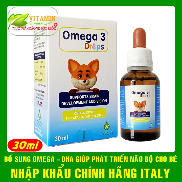 DHA nhỏ giọt cho bé OMEGA 3 Drops 30ml giúp hỗ trợ phát triển não bộ ...
