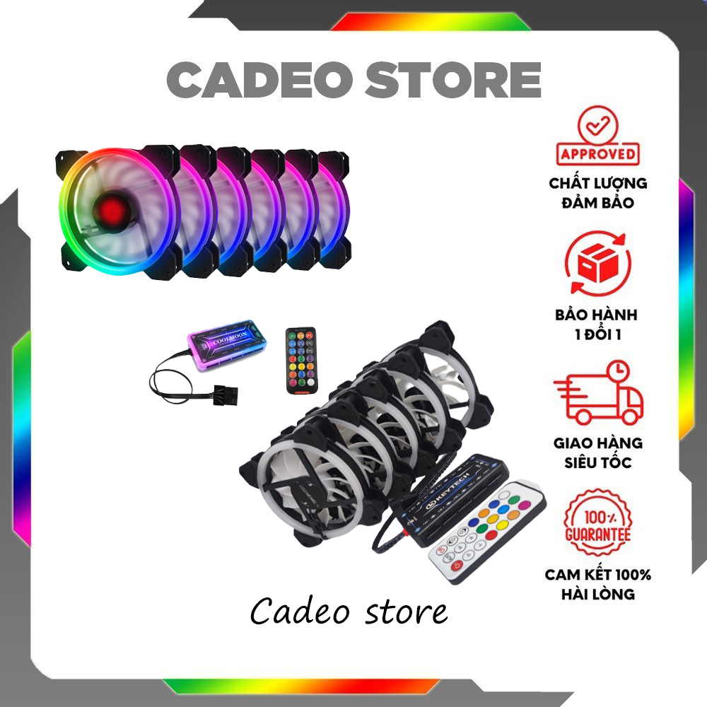 Combo 5 Fan Led RGB Keytech L8+ Tặng Bộ Hub Kết Nối Nguồn Và Điều Khiển ...