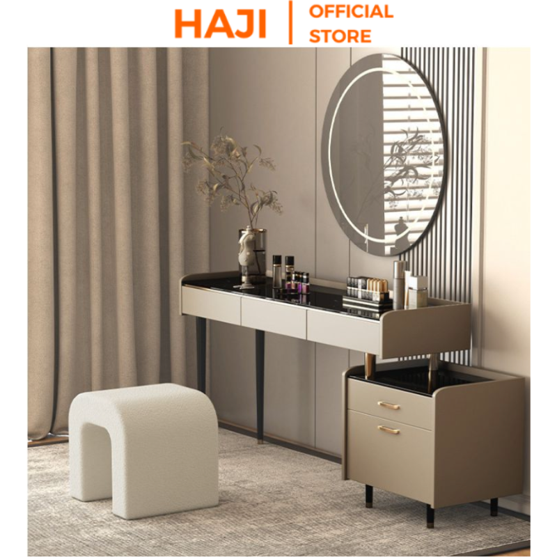 Ghế bàn trang điểm bọc vải lông cừu phong cách Hàn Quốc sang trọng thích ứng với nhiều không ...