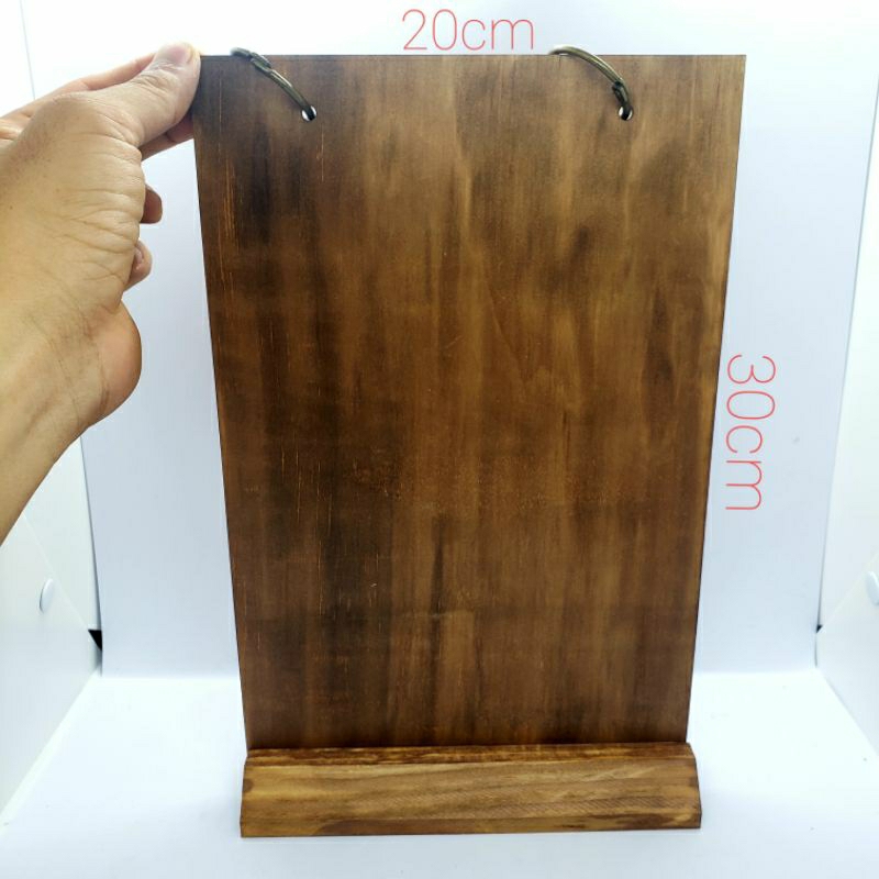 Standee Đế gỗ Menu để bàn có khoen tròn - Free Logo | Shopee Việt Nam