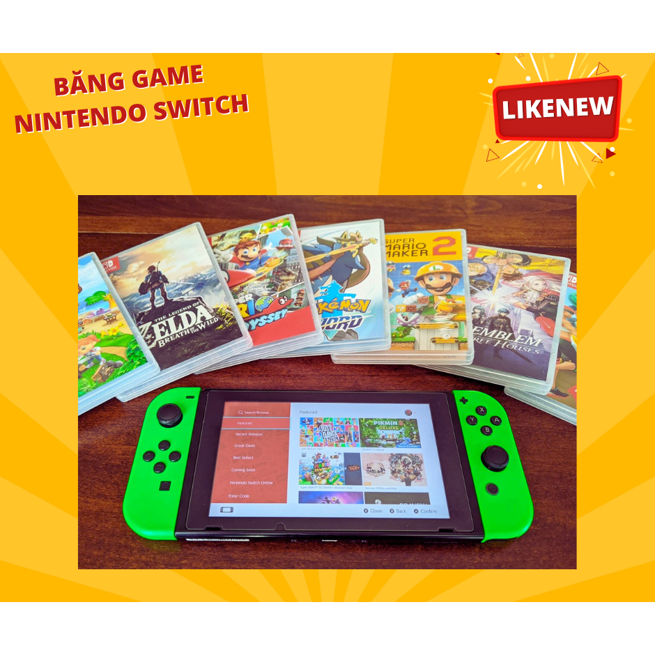 Băng Game Nintendo Switch Like New, Game Nintendo Switch 2ND đầy đủ box ...