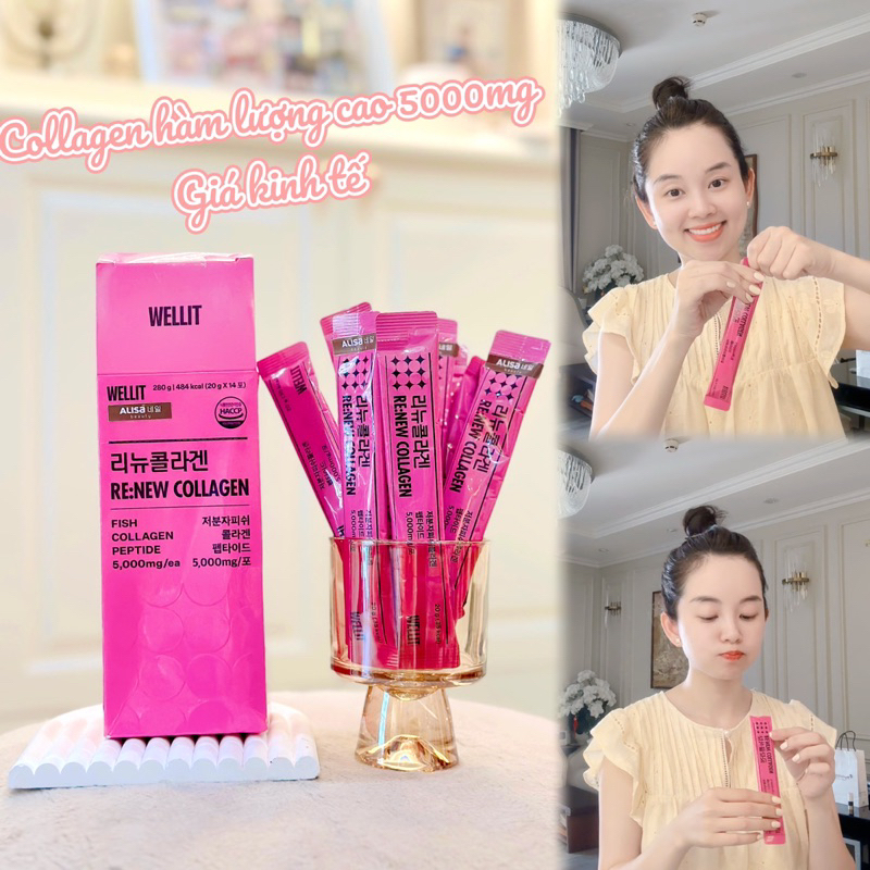 Collagen Peptide Cá Tái Tạo Trẻ Hóa Làn Da Renew Collagen WELLIT Hàm ...