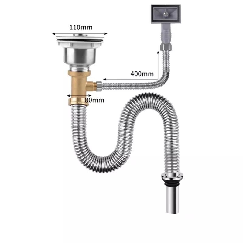 Bộ thoát nước Inox bồn rửa chén bát, xiphong chậu rửa chén inox chống ...