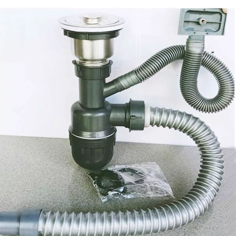 Bộ thoát nước Inox bồn rửa chén bát, xiphong chậu rửa chén inox chống ...