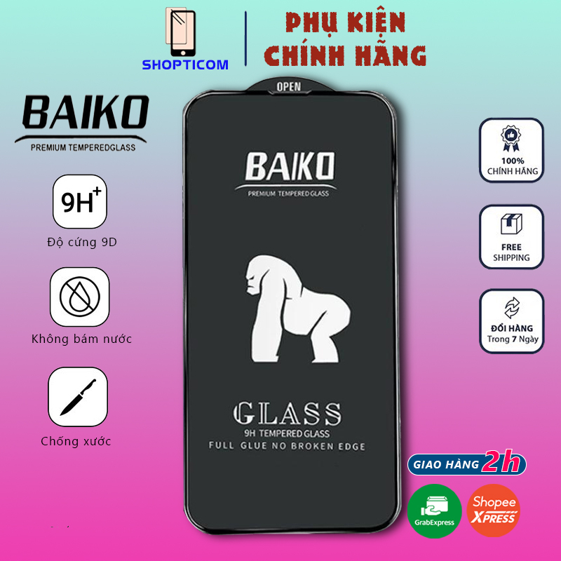 Kính cường lực Baiko Kingkong Full màn cho iphone X Xsmax 11 11 Pro Max ...