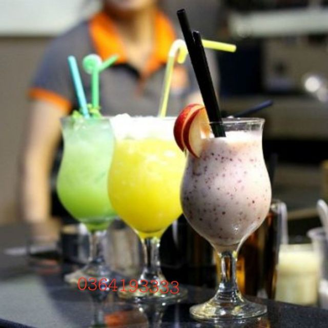 Ly Poco Ly thủy tinh cao cấp đế cao đựng sinh tố, nước ép, trà sữa ...