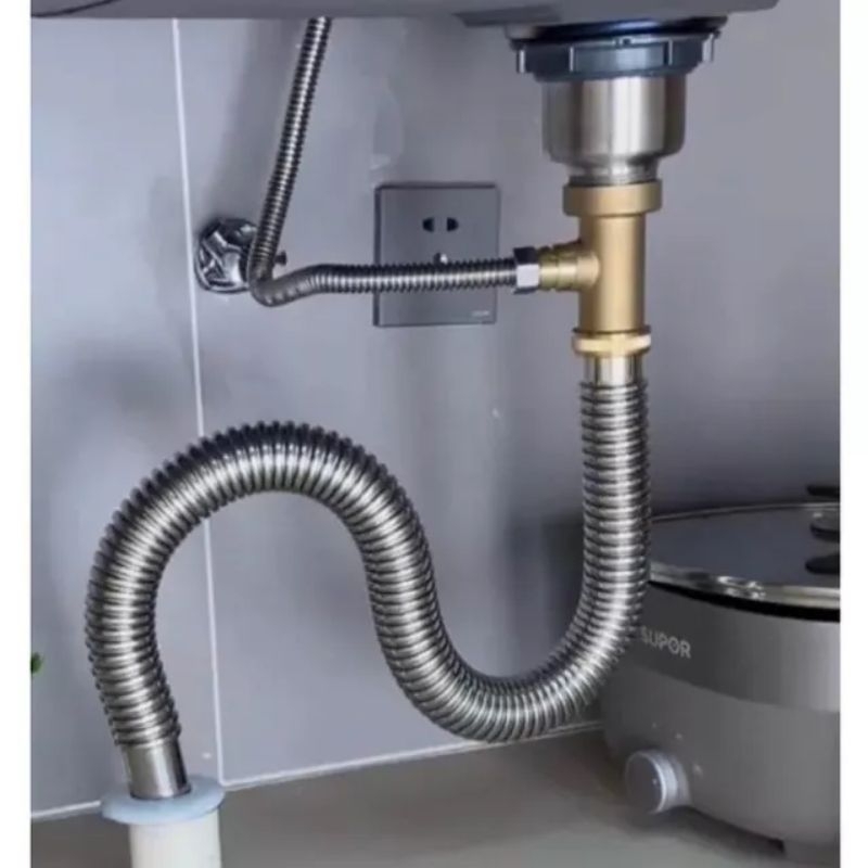 Bộ thoát nước Inox bồn rửa chén đơn, xiphong chậu rửa chén inox chống ...