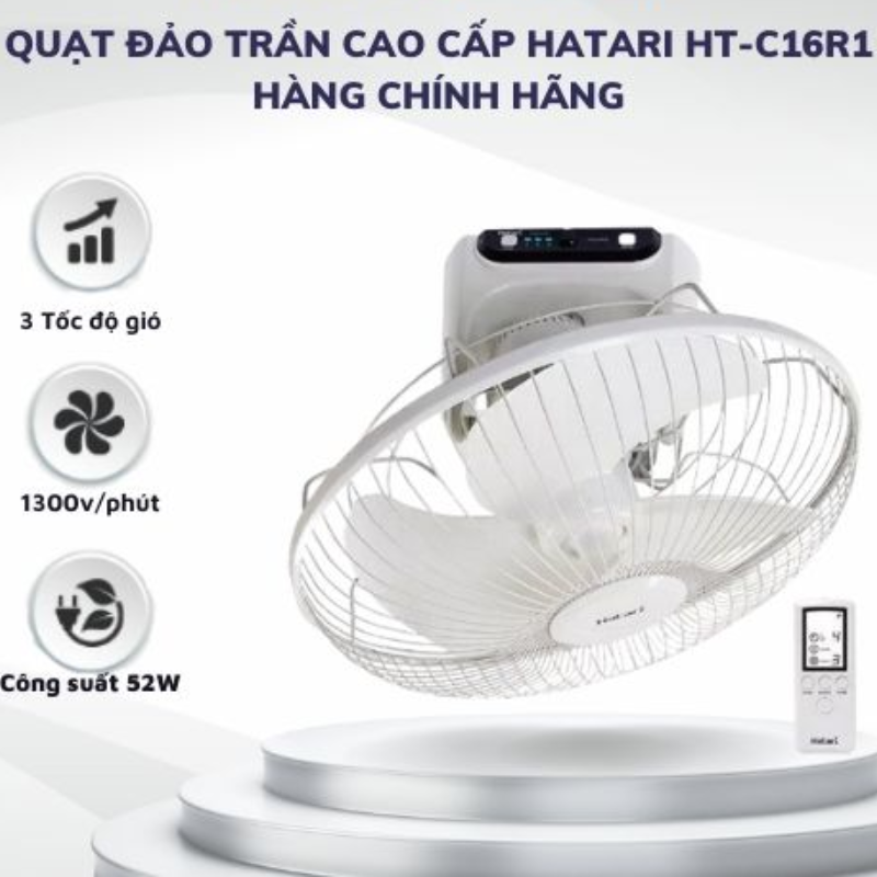 Quạt Đảo Trần Thái Lan Hatari HT-C16R1(S) - Có Điều Khiển -Hàng chính ...
