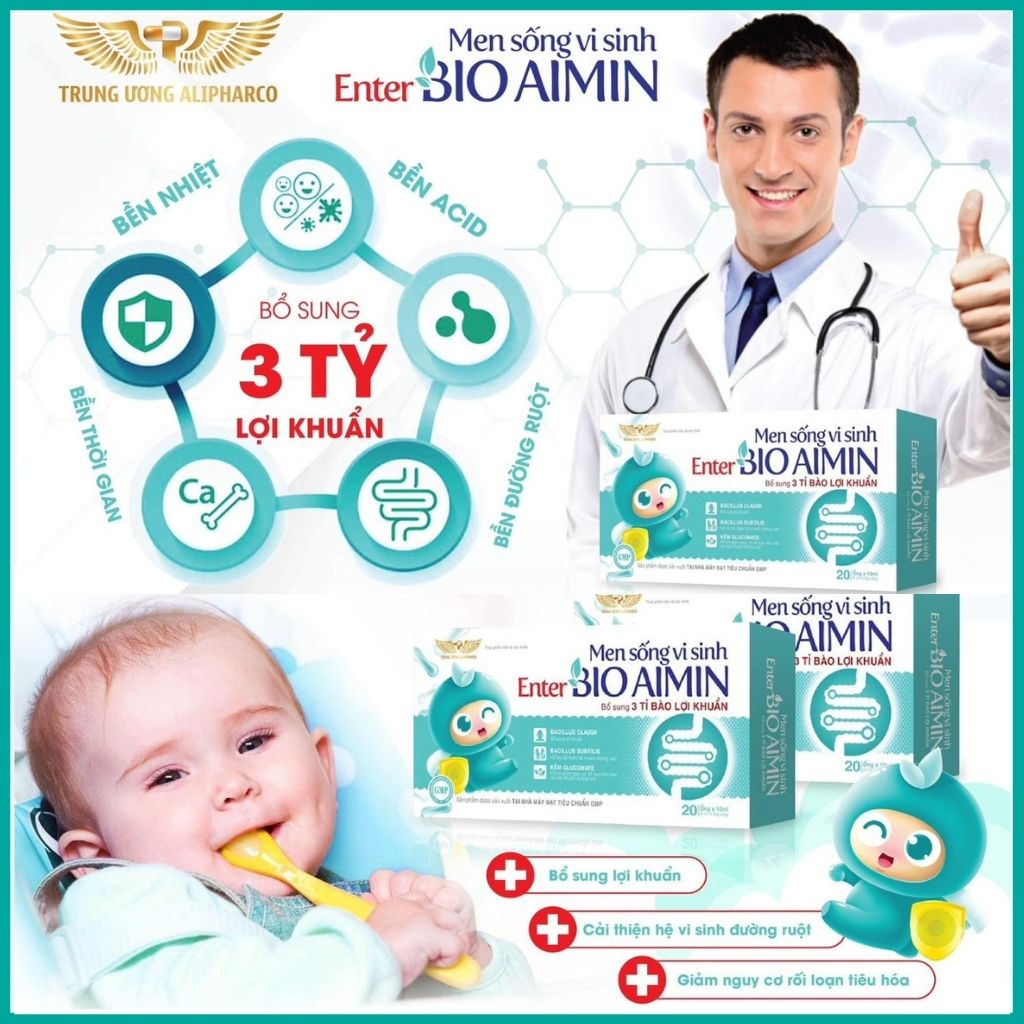 Men sống vi sinh Enter Bioamin, bổ sung lợi khuẩn giúp cải thiện rối ...