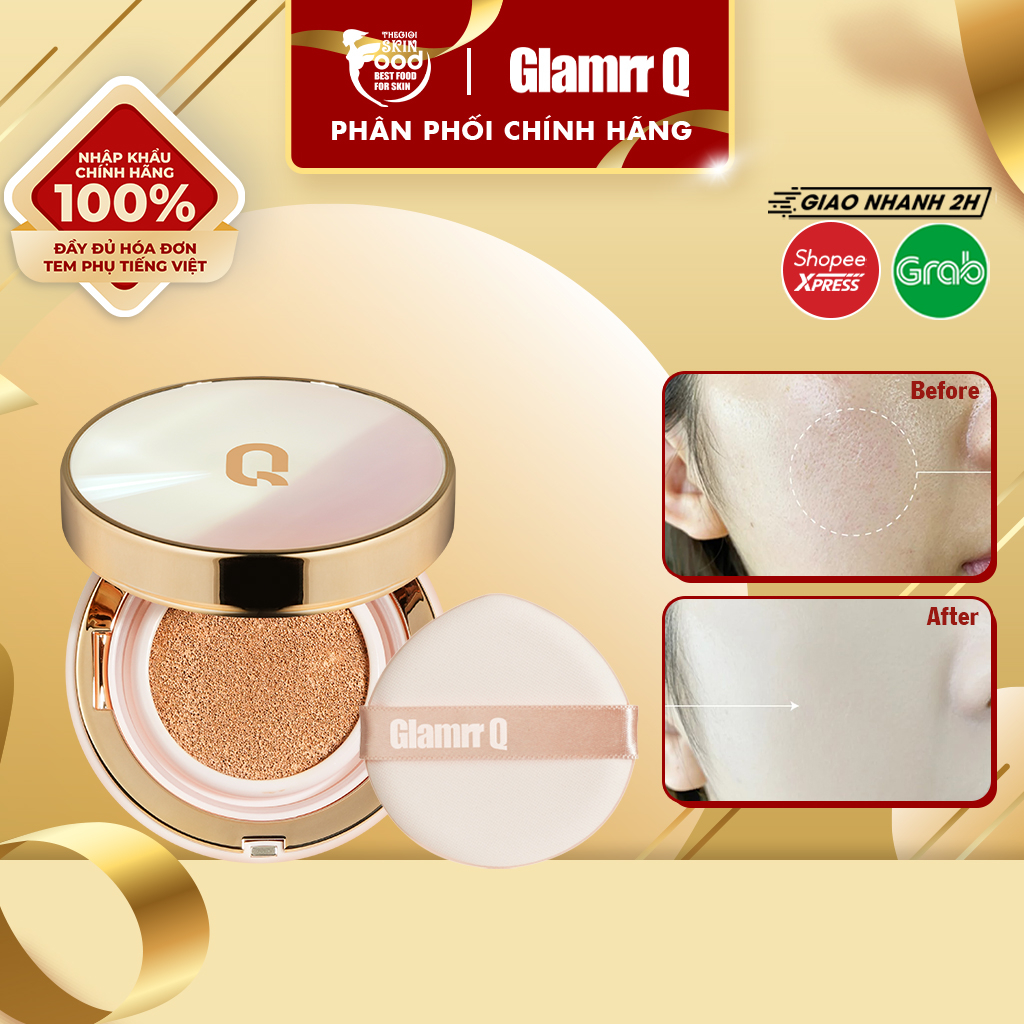 Phấn Nước Che Phủ Mỏng Mịn, Kiềm Dầu Hiệu Quả Glamrr Q Long Wear DD Cushion SPF50/PA+++ | Shopee ...