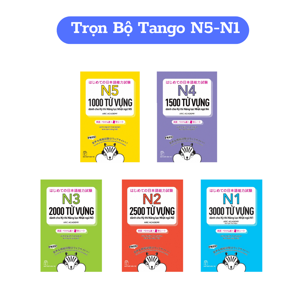 Sách - Combo Bộ 5 Cuốn Tango Từ Vựng Cần Thiết Cho Kỳ Thi Năng Lực Nhật ...