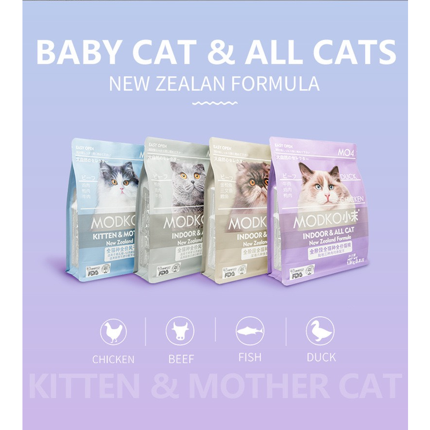 Thức ăn hạt MODKO siêu nhỏ cho mèo con tập ăn thức ăn hạt cho mèo mọi ...