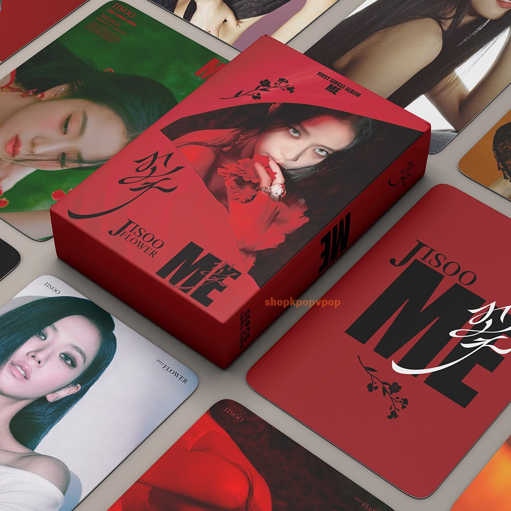 Trọn bộ 55 Card Jisoo Flower Me, Lomo card bo góc Jisoo Me Black pink | Shopee Việt Nam