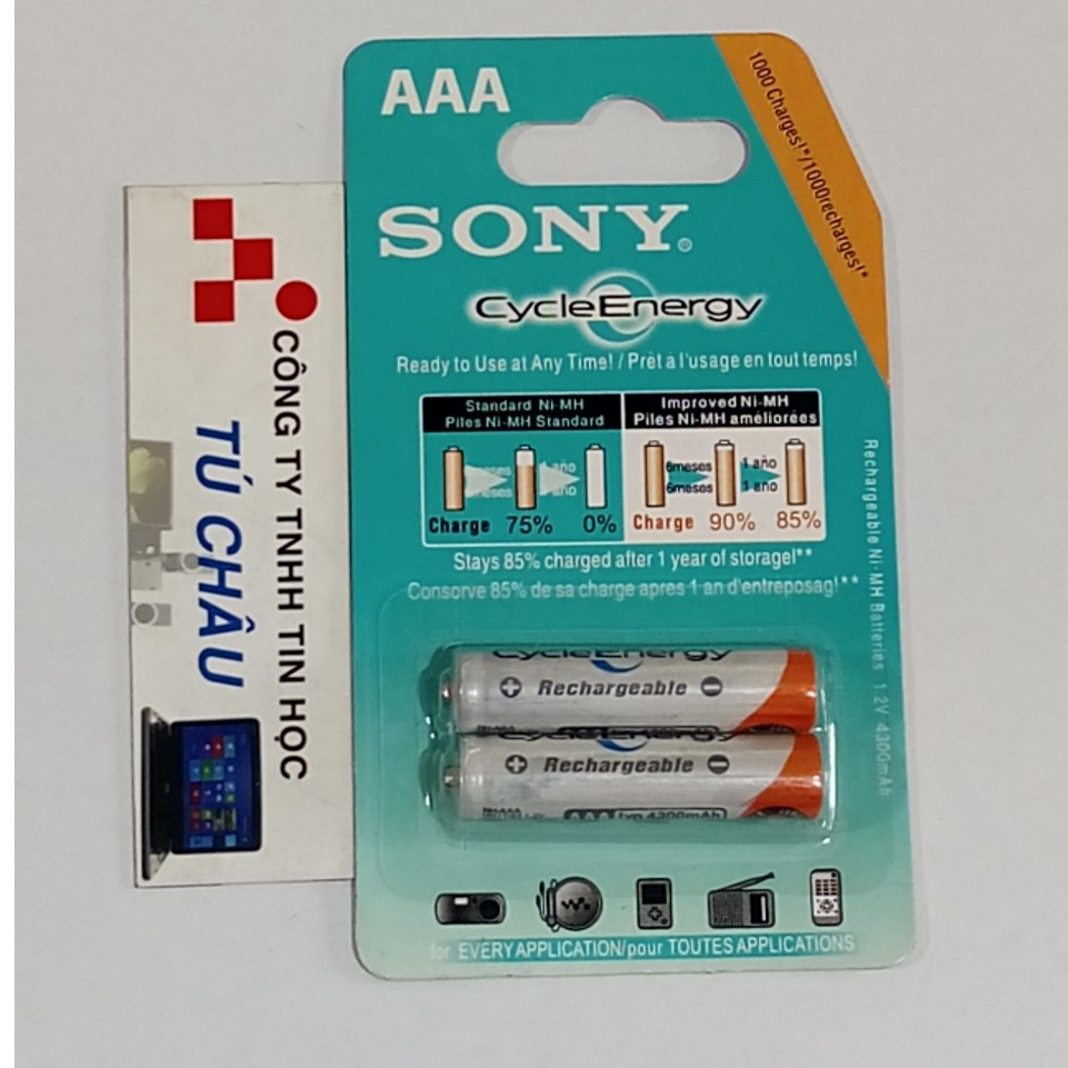 Pin sạc SONY CycleEnergy AAA - AA: Cặp (Vĩ 2 Viên) | Shopee Việt Nam