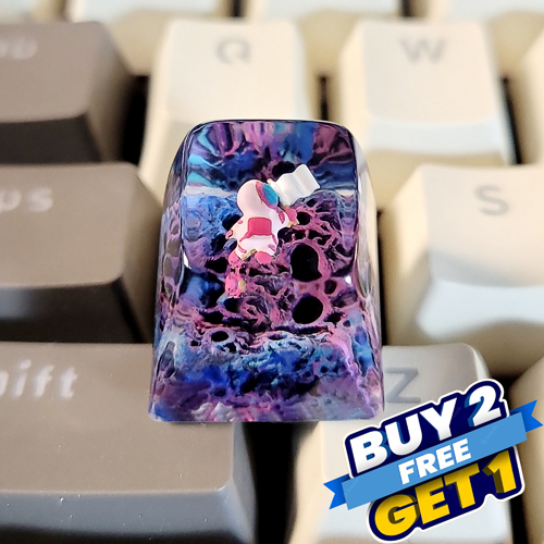 galaxy keycap, nút bàn phím cơ phi hành gia cute, artisan keycap ...
