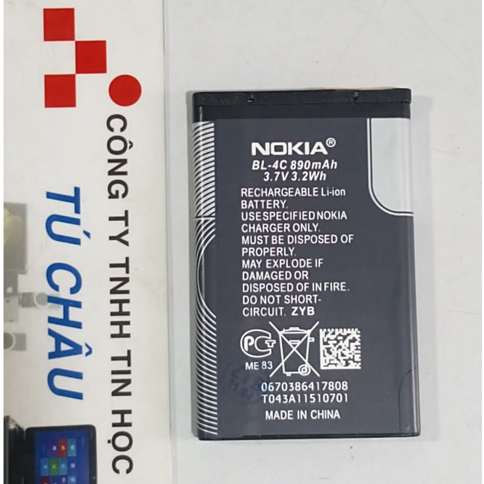 PIN NOKIA BL - 4C (890 mAh 3.7V - 3.2W) / BL- 5C (2100mAh 3.7V - 3.8Wh ...