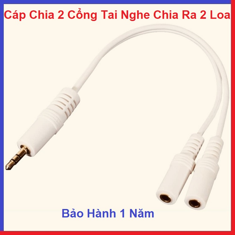 Jack Chia 2 Tai Nghe, Cáp Tách 1 Ra 2 Cổng 3.5 Giá Rẻ, Dây Chia Ra 2 Bộ ...