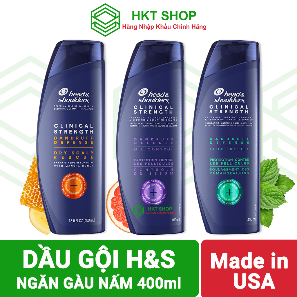 Dầu gội Head & Shoulders Mỹ Clinical Strength H&S_HKT Shop | Shopee ...