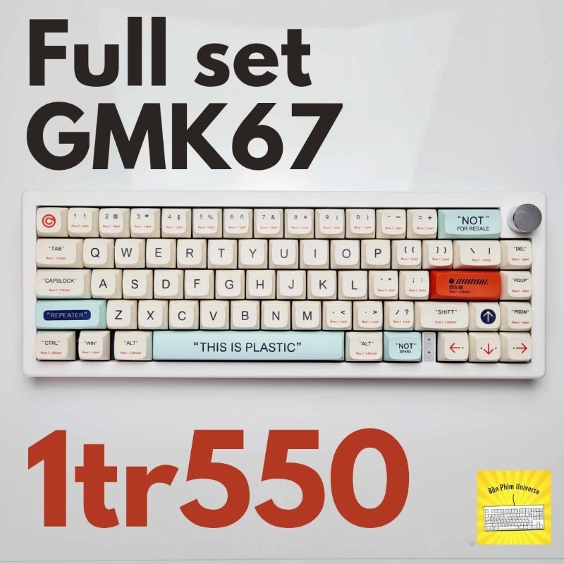 GMK67 Full set full mod | 3 mode | Outemu Black gồm Keycap | foam eva ...