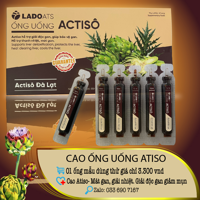 [CAO ỐNG Atiso ống 10ml] Cao atiso Đà Lạt mẫu 10ml -ladophar, ladoats ...