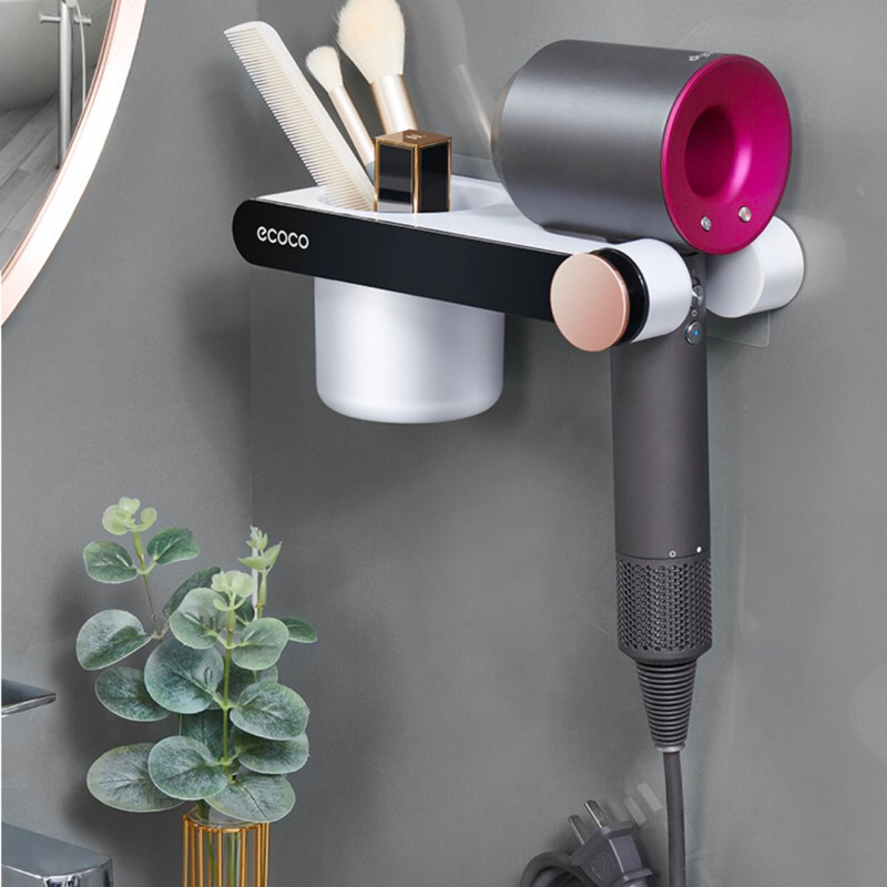 Kệ để máy sấy tóc dán tường Ecoco, giá cắm máy sấy tóc Ecoco - ECOCO 2207, 2208 | Shopee Việt Nam