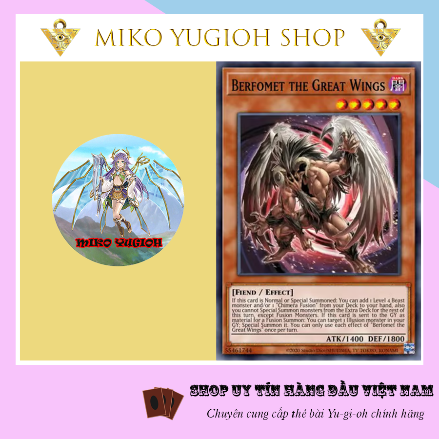 [ Miko Yugioh ] Thẻ Bài Yugioh Chính Hãng Tiếng Nhật Berfomet the Great ...