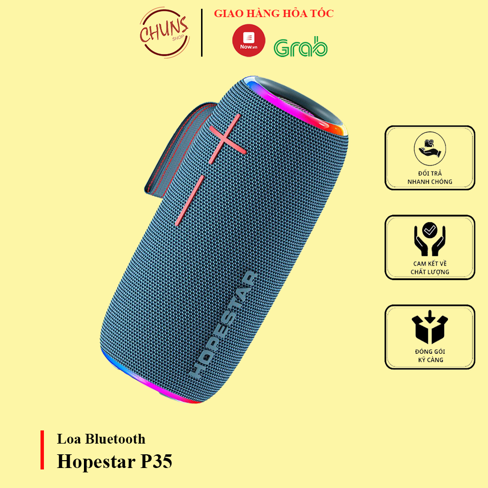 Loa Bluetooth HopeStar P35 Super Bass, Chống Nước IPX7, Công Suất 20W ...