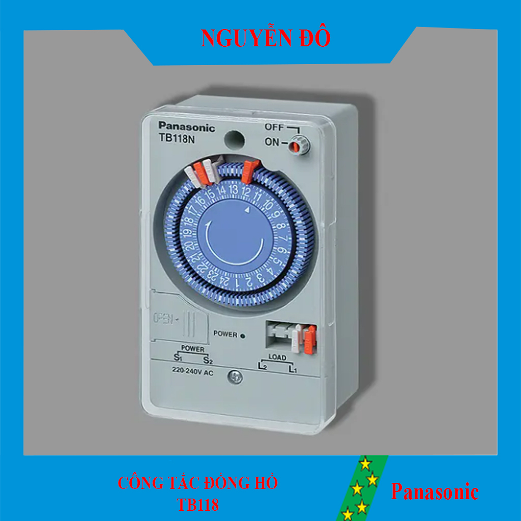Timer hẹn giờ Panasonic TB118, 6 chế độ cài giờ_Pin dữ trữ 300 giờ là ...