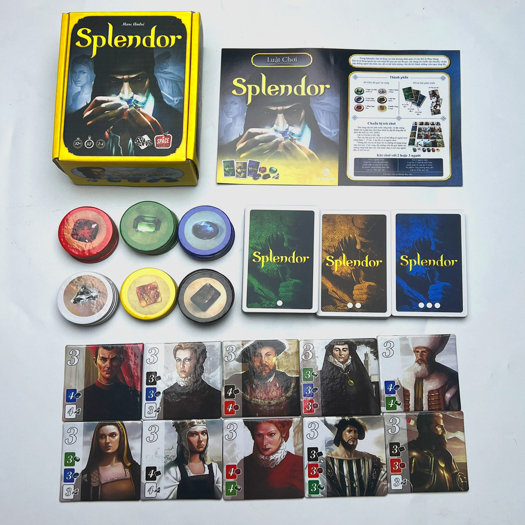 Bài Board Game Splendor Chip giấy Cứng việt hóa 100% Độc Đáo | Shopee ...