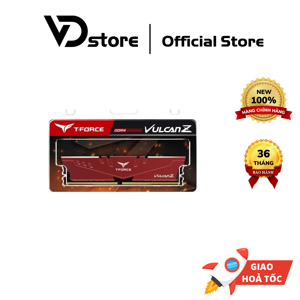 BỘ NHỚ RAM DDR4 TEAMGROUP T-FORCE VULCAN Z RED 16GB(1X16) BUS 3200 ...