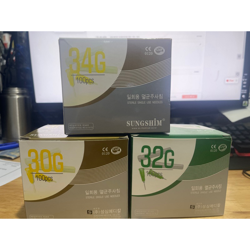 kim meso Sungshim 30G, 32G, 34G- Hộp 100 cái chinh hãng | Shopee Việt Nam