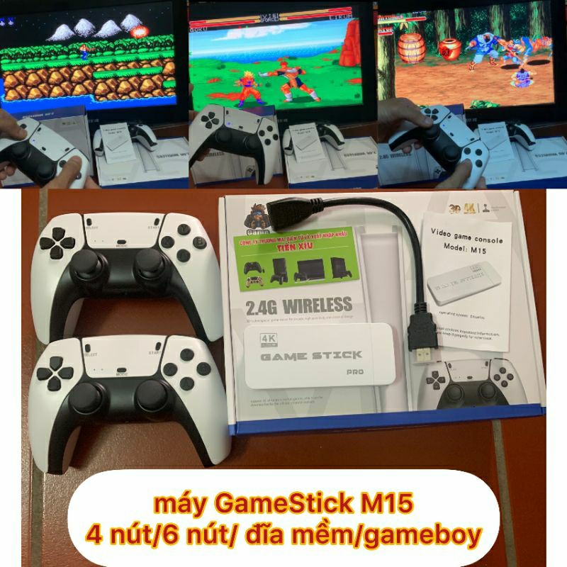 MÁY RETRO GAME STICK M15 10.000 GAME : mario ,đua xe chuột ,gamestick 4 ...
