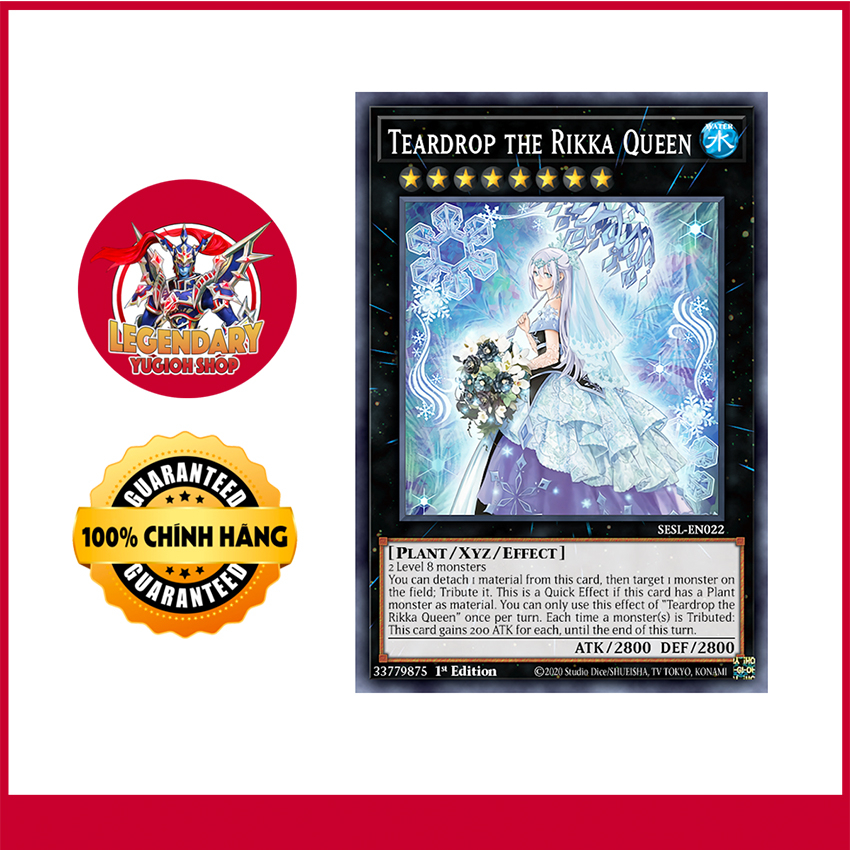 [Thẻ Bài Yugioh Chính Hãng] Teardrop the Rikka Queen | Shopee Việt Nam
