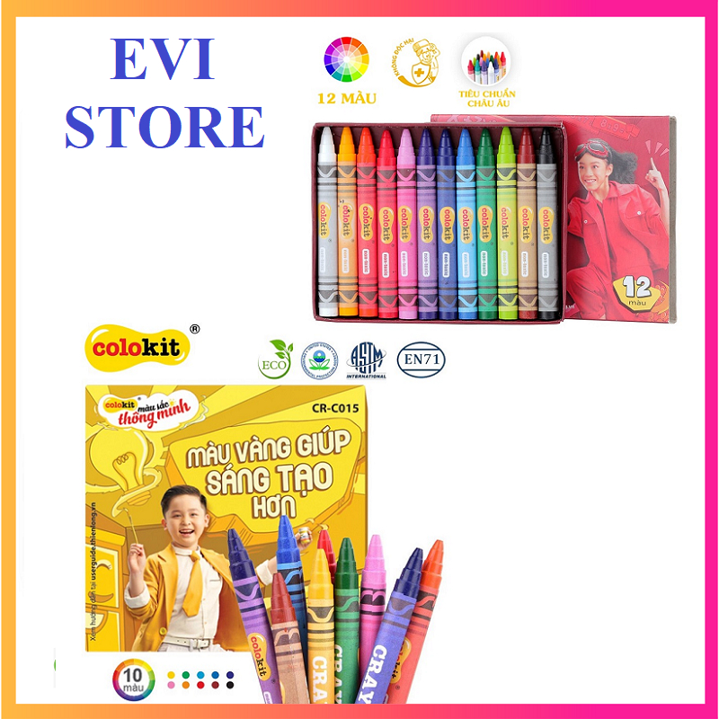 Bút sáp màu Thiên Long C015 / C016 / Bút sáp 10 màu / 12 màu Điểm 10 CR-C015 / CR-C016 | Shopee ...