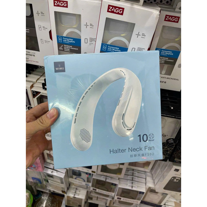 Quạt đeo cổ Wiwu Halter Neck Fan FS02 dung lượng pin 4000mAh, có 3 mức ...