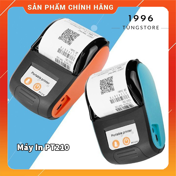 Máy in nhiệt Bluetooth PT210 di động 58mm in bill , đơn từ, tem dán ...