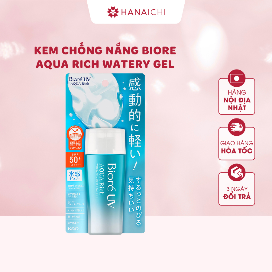 Kem Chống Nắng Biore Aqua Rich Watery Gel SPF50+ 50gr - Nội địa Nhật ...