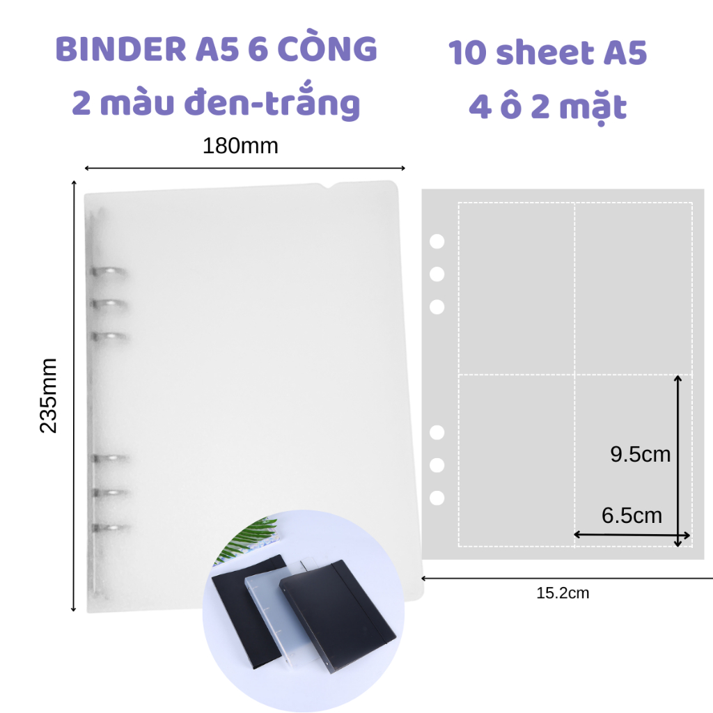 Binder bìa sổ còng nhựa đựng ảnh Collect Book sheetmeet đựng photo card ...