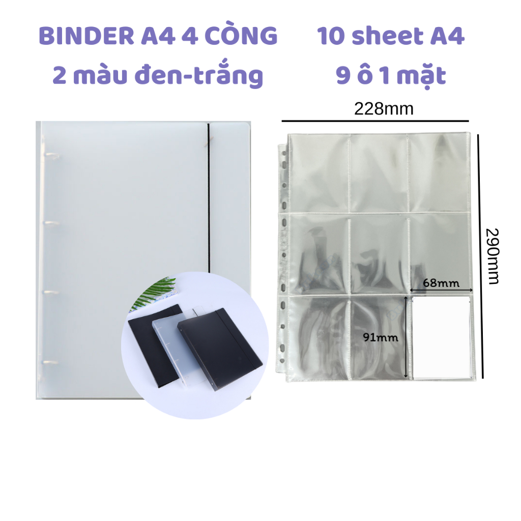 Binder bìa sổ còng nhựa đựng ảnh Collect Book sheetmeet đựng photo card ...