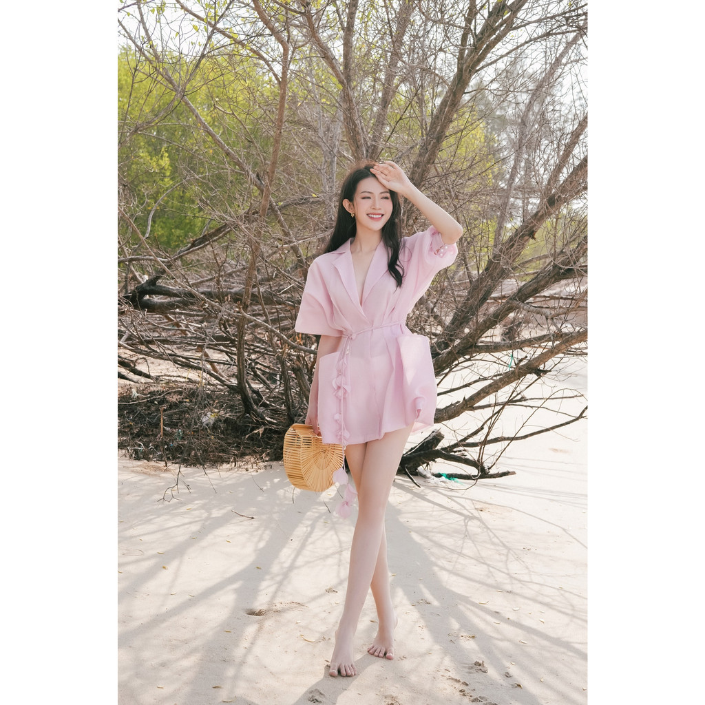 Đầm tay cánh dơi cổ v sâu & quần ngắn Tana Set | Shopee Việt Nam