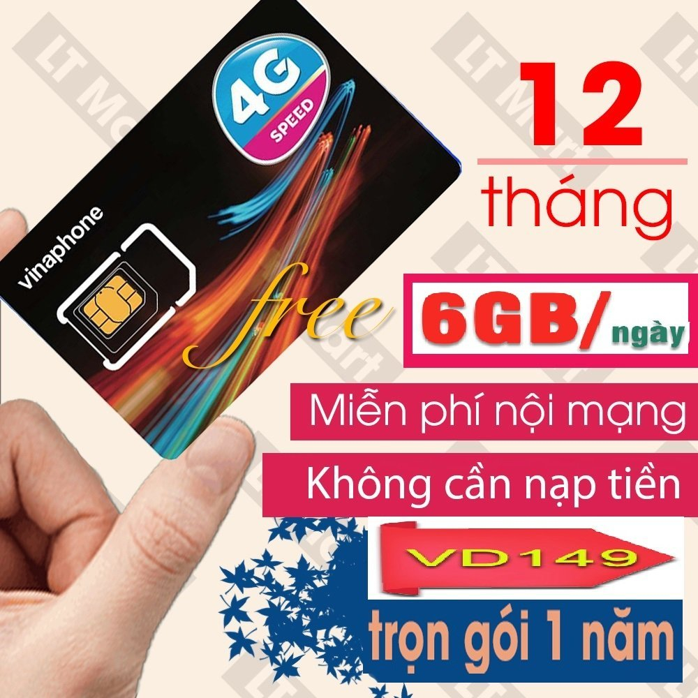 [ SALE SỐC ] SIM 5G VINAPHONE TỐC ĐỘ CAO MIỄN PHÍ DATA 1 NĂM VD149 U1500 TD49 D500 FHAPPY DATA ...