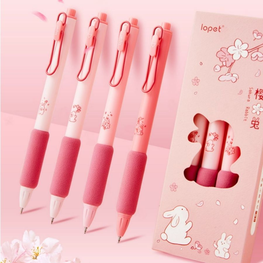 Bút bi mực gel Lopet thiết kế sáng tạo Trendy mực đen 0.5mm, cây viết ...