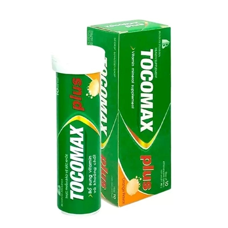 Tocomax plus (tuýp 10 viên) bổ sung vitamin và khoáng chất | Shopee ...