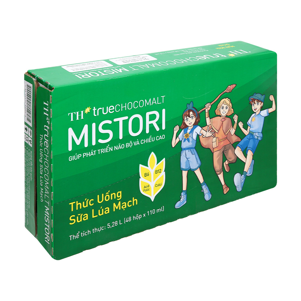 Thùng 48 hộp thức uống sữa lúa mạch TH true CHOCOMALT MISTORI 110ml và ...